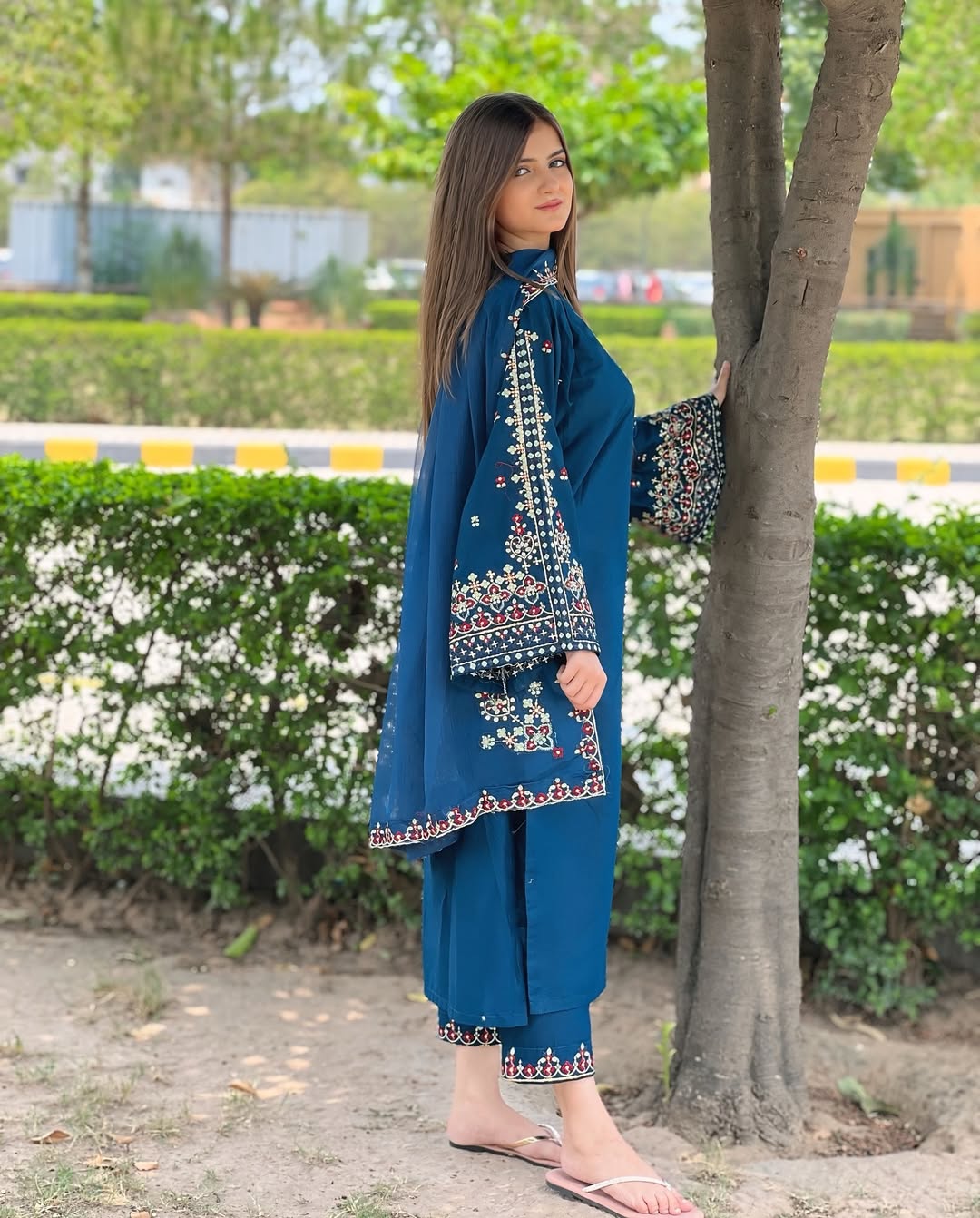 3 pc MASHAL - Embroidered Co Ords with dupatta – Aisha’s Attire